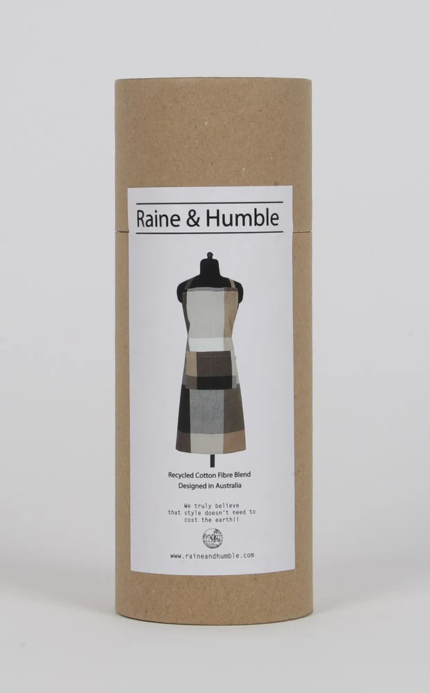 Raine & Humble Apron: Black Check | Jeffersons Giftware